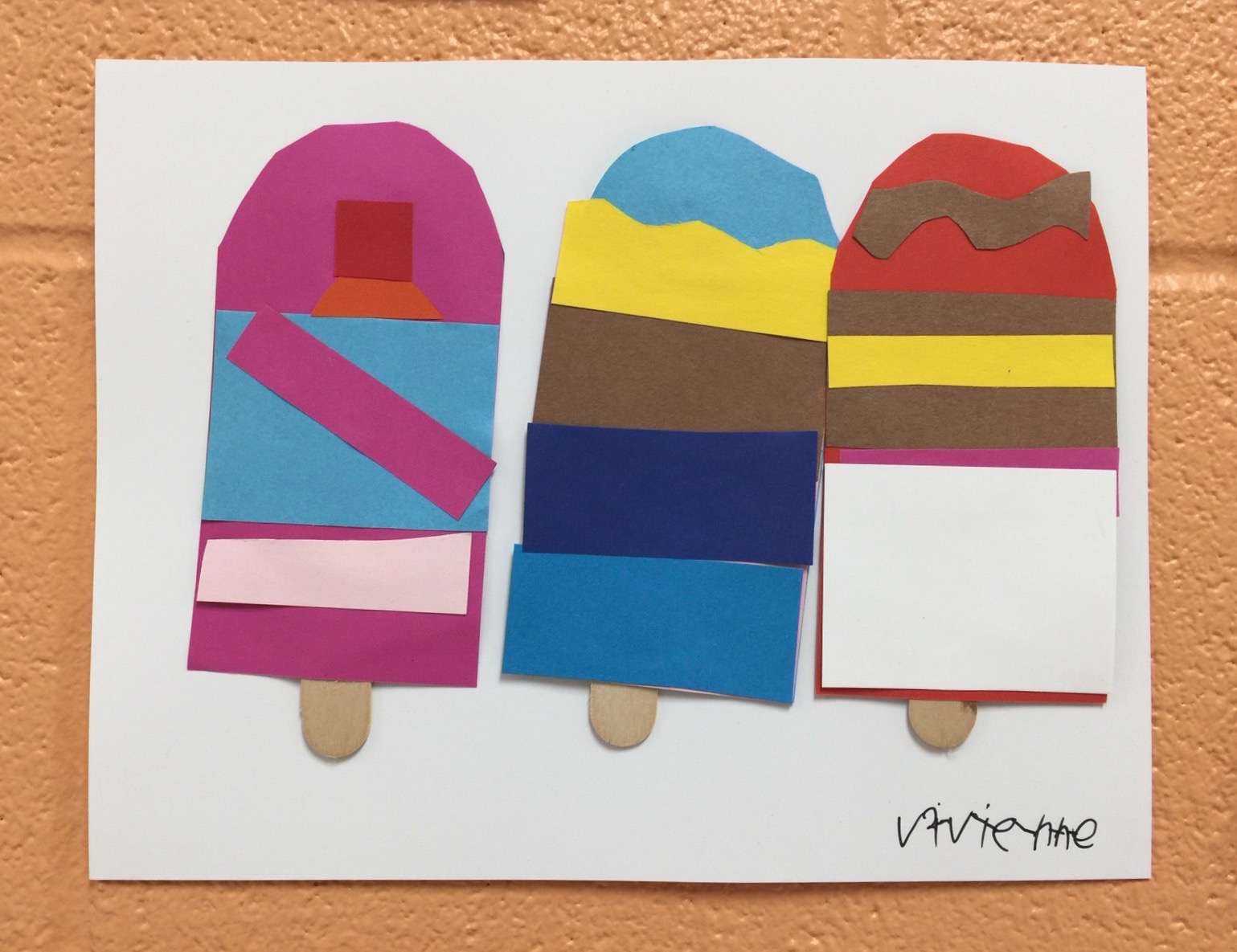 Colorful Preschool Art Project: P is for Popsicle Collage - Art Teacher HQ